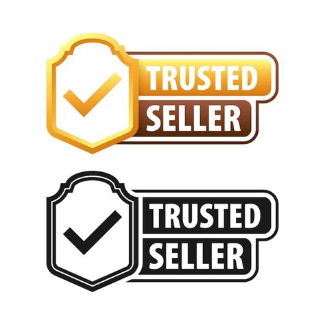 Premium Vector Trusted Seller Label Trust And Reliability In Every