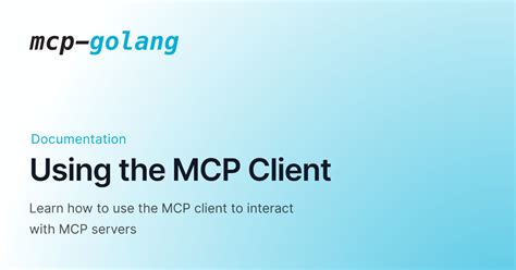 Using The Mcp Client Mcp Golang