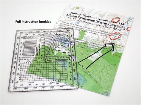 Military Template Technology Gps Plotting Protractor Combat Kit Australia