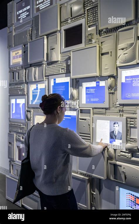 Moscow Russia January 16 2024 Information Boards In Museum Of Cryptography In Moscow It Is