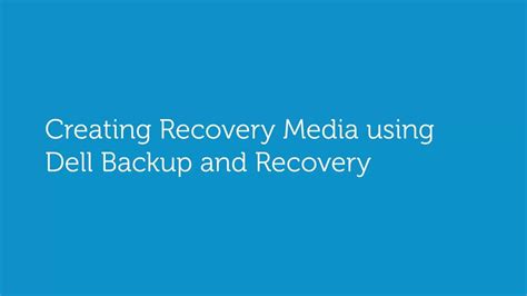 How To Restore To Factory Settings With Dell Backup And Recovery Dell US