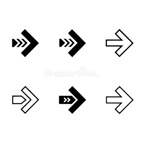 Export Arrow Vector Icon In 6 Different Modern Sign Stock Vector