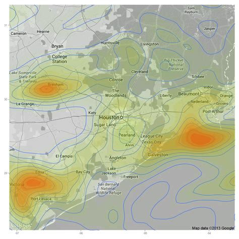 Contour And Density Layers With Ggmap