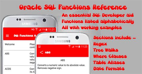 Oracle Sql Functions Android Reference App Seer Computing