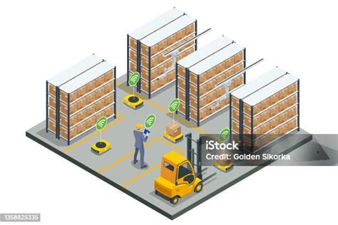 등대 자동 창고 로봇 현대 물류 센터 자동 창고 창고에서자율로봇 운송 창고에 대한 스톡 벡터 아트 및 기타 이미지 창고 등측투영법 프랑스 알스톰 열차 Istock
