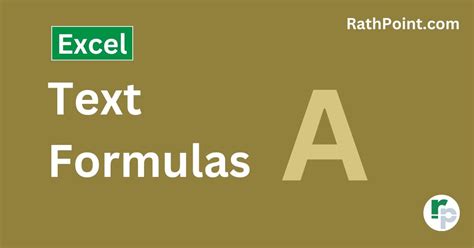 Text Formulas In Excel