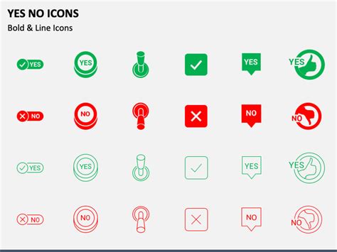 Yes No Icons For PowerPoint And Google Slides PPT Slides