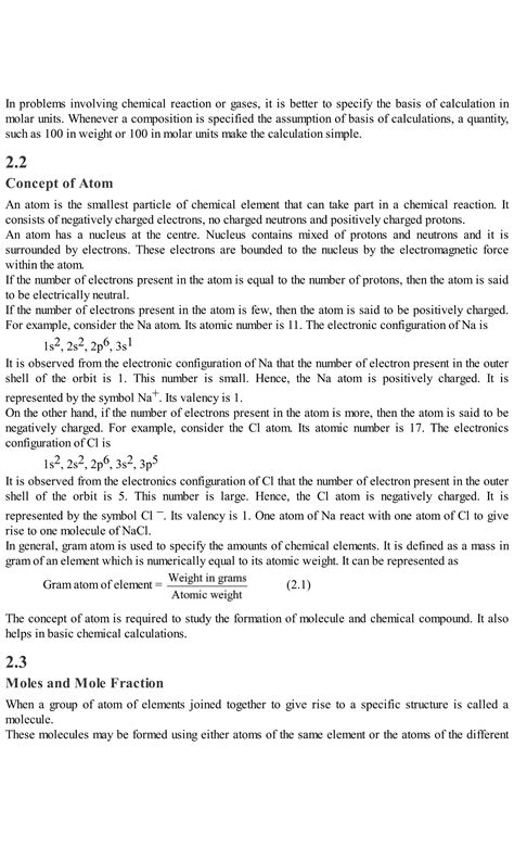 SOLUTION Basic Chemical Calculations Discussion With Exercises Studypool
