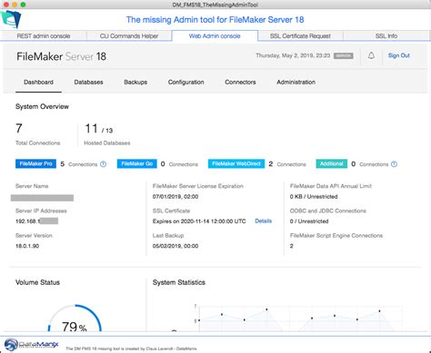 The Missing Admin Tool For Filemaker Server 18 The Brain Basket