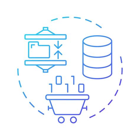 Datos Minimización Azul Degradado Concepto Icono Gdpr Principio Coleccionar Solamente