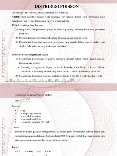 Distribusi Poisson Pdf