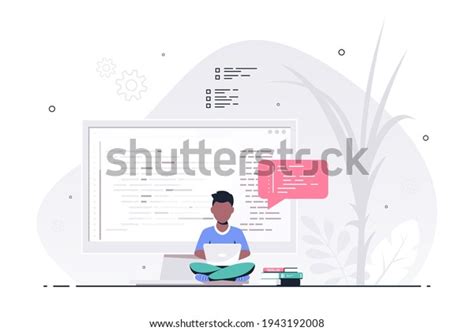 Coding Programming Application Development Concept Black Stock Vector Royalty Free 1943192008