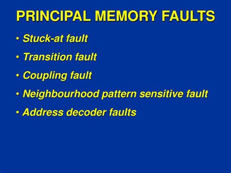 ppt overview on memory faults and march tests powerpoint presentation