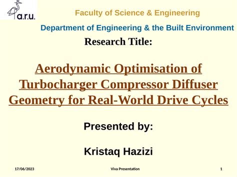 Pdf Aerodynamic Optimisation Of Turbocharger Compressor Diffuser For Real World Drive Cycles