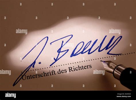 Handwritten Signature Of A Judge Under A Court Judgement Stock Photo Alamy