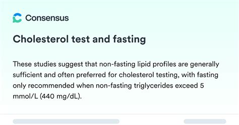 Cholesterol Test And Fasting Consensus Academic Search Engine