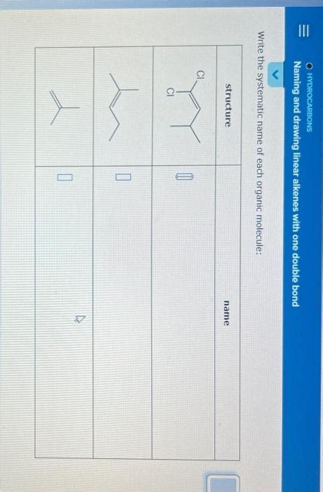 Solved Write The Systematic Name Of Each Organic Molecule