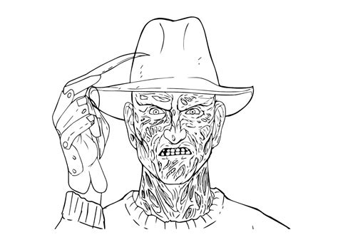 Freddy Krueger Ilmaiseksi Värityskuva Lataa Tulosta Tai Väritä