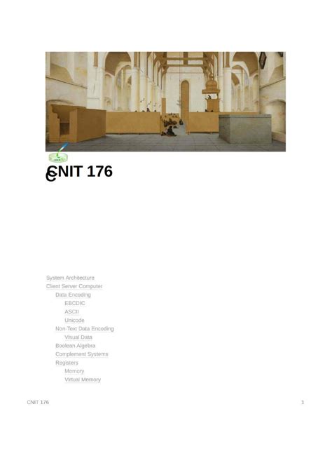 Information Technology Architectures Lecture Notes Cnit176 Information Technology