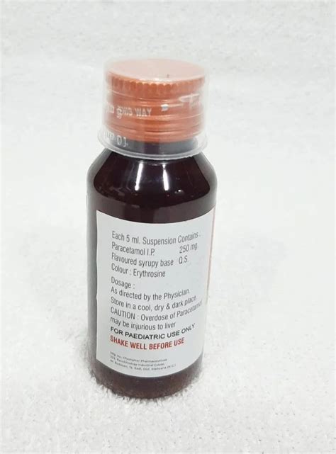 Paediatric Paracetamol Oral Solution 250 Mg At ₹ 290 Bottle In Vadodara Id 21630267888