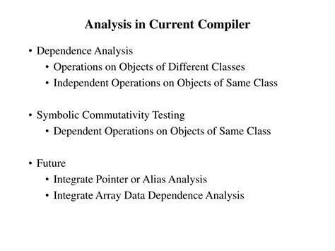 Ppt Commutativity Analysis A New Analysis Framework For Parallelizing Compilers Powerpoint