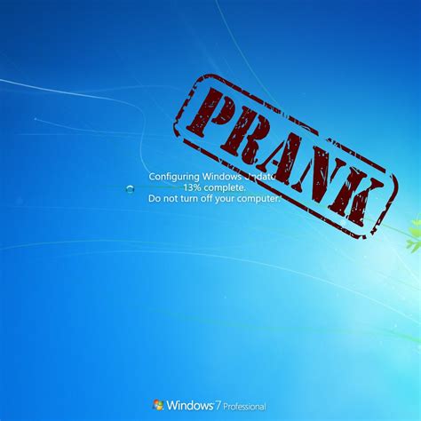 Windows 7 Update Screen Prank