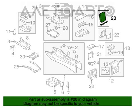 Консоль центральная подлокотник и подстаканники Audi A4 B8 13 16 рест