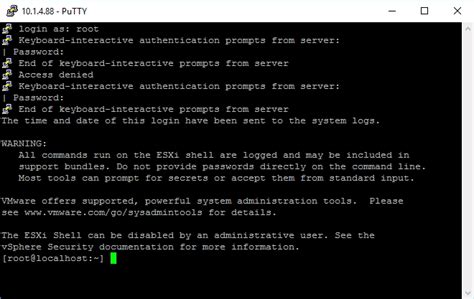 如何使用ssh客户端连接vmware Vsphere Esxi主机 Dell 中国