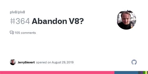 abandon v8 · issue 364 · plv8 plv8 · github