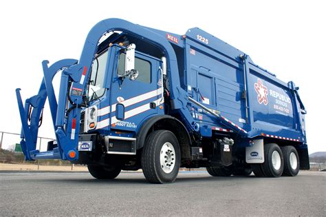 Garbage Truck Side Loader Republic Garbage Side Heil Liberty Automated