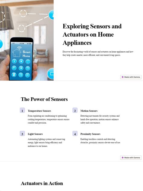 Exploring Sensors And Actuators On Home Appliances Pdf Internet Of Things Automation