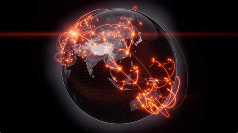 Premium Photo Globalization And Communication Concept Earth And Luminous Rays 3d Rendering