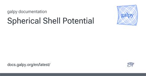 spherical shell potential — galpy v1 11 1 dev0 documentation