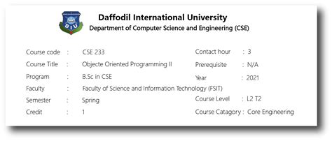 Course Object Oriented Programming II Spring 21