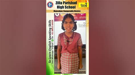 Zphs School Majeedpur English Skills Way 2 English Hindi School Rangareddy Shorts