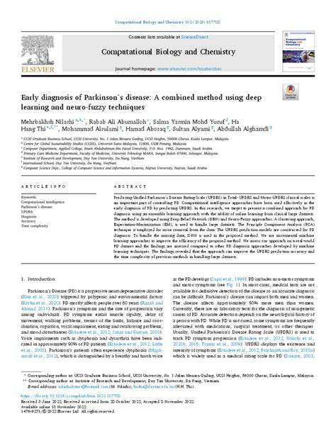Early Diagnosis Of Parkinsons Disease A Combined Method Using Deep Learning And Neuro Fuzzy