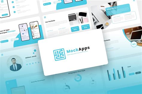 移动应用和saas业务powerpoint模板下载 Mockapps Mobile App Powerpoint Template 51ppt模板 国外幻灯片 Keynote模板 免费