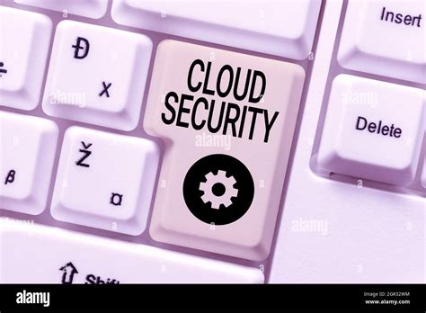 Sign Displaying Cloud Security Business Showcase Protect The Stored Information Safe Controlled