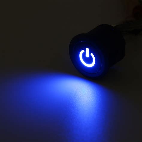 DC 12V 22mm Auto Car LED Autolock Power Button Plastic Push Button ON Off Light Switch Alexnld Com