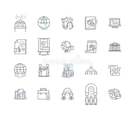 Mobile App Line Icons Collection Navigation Efficiency Personalization Security Innovative