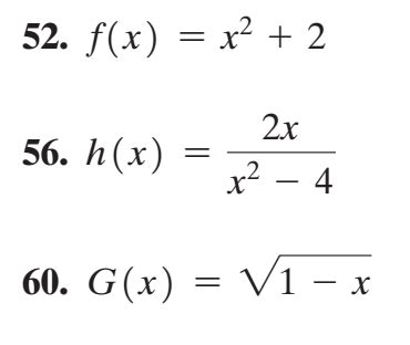 Solved In Problems 51 66 Find The Domain Of Each Function Chegg Com