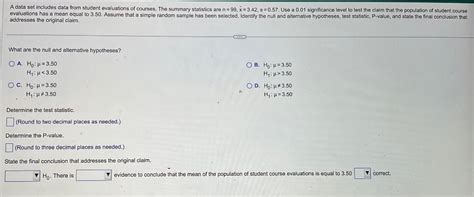 Solved A Data Set Includes Data From Babe Evaluations Of Chegg Com