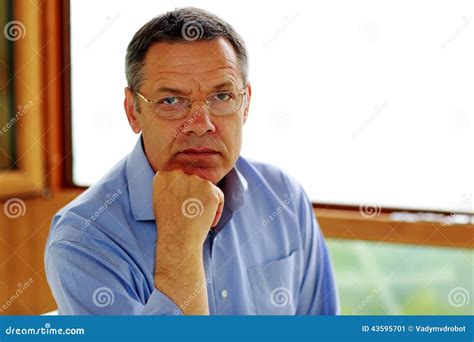 Man In Glasses Looking At Camera Stock Image Image Of Caucasian Loneliness 43595701