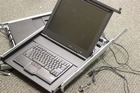 IBM TF Flat Panel Console Kit USB Keyboard N N Rails With Power Rack Monitor