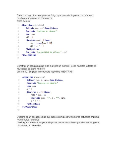 Tarea Solucion Crear un algoritmo en pseudocódigo que permita ingresar un número positivo y