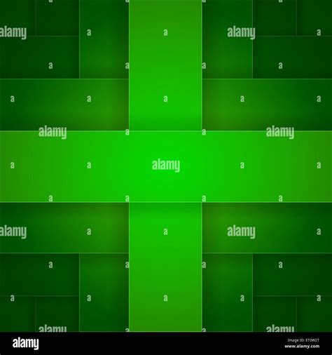 Abstract Green Rectangle Cross Shapes Background Rgb Eps 10 Vector Illustration Stock Vector