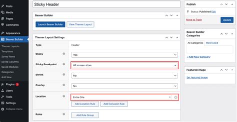 How To Create A Sticky Header With Beaver Themer In 4 Easy Steps