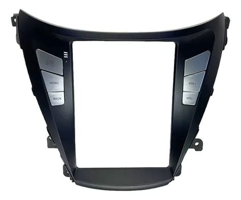 Moldura Multimidia 97 Polegadas Tesla Hyundai Elantra Preto Fosco