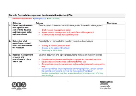 File Plan Template Records Management Get Free Templates