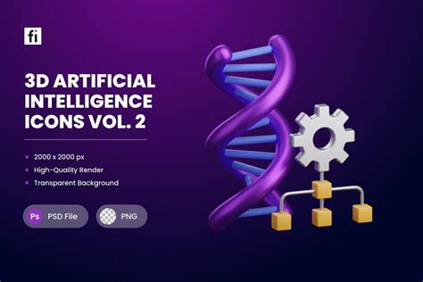 Premium Psd 3d Illustration Artificial Intelligence Genetic Algorithm